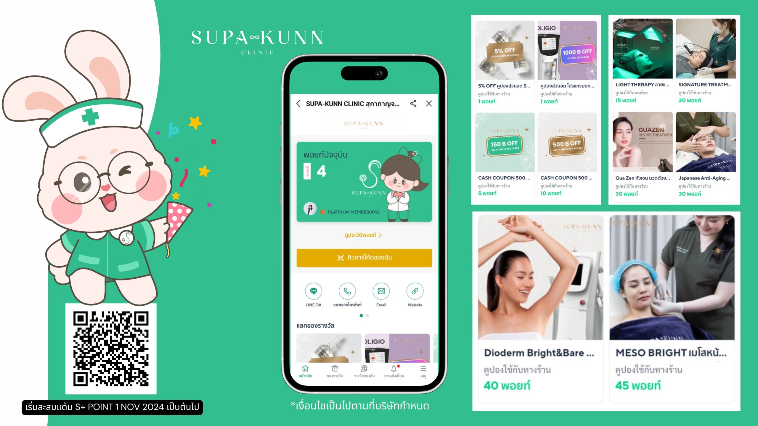 S+ POINT พบกับ ระบบสมาชิกใหม่ ให้คุณได้ สิทธิประโยชน์มากกว่าเดิม - SUPA-KUNN CLINIC